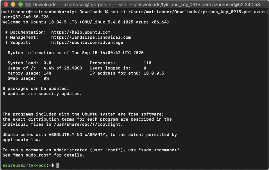 Getting started with Tyk on Microsoft Azure and Ubuntu