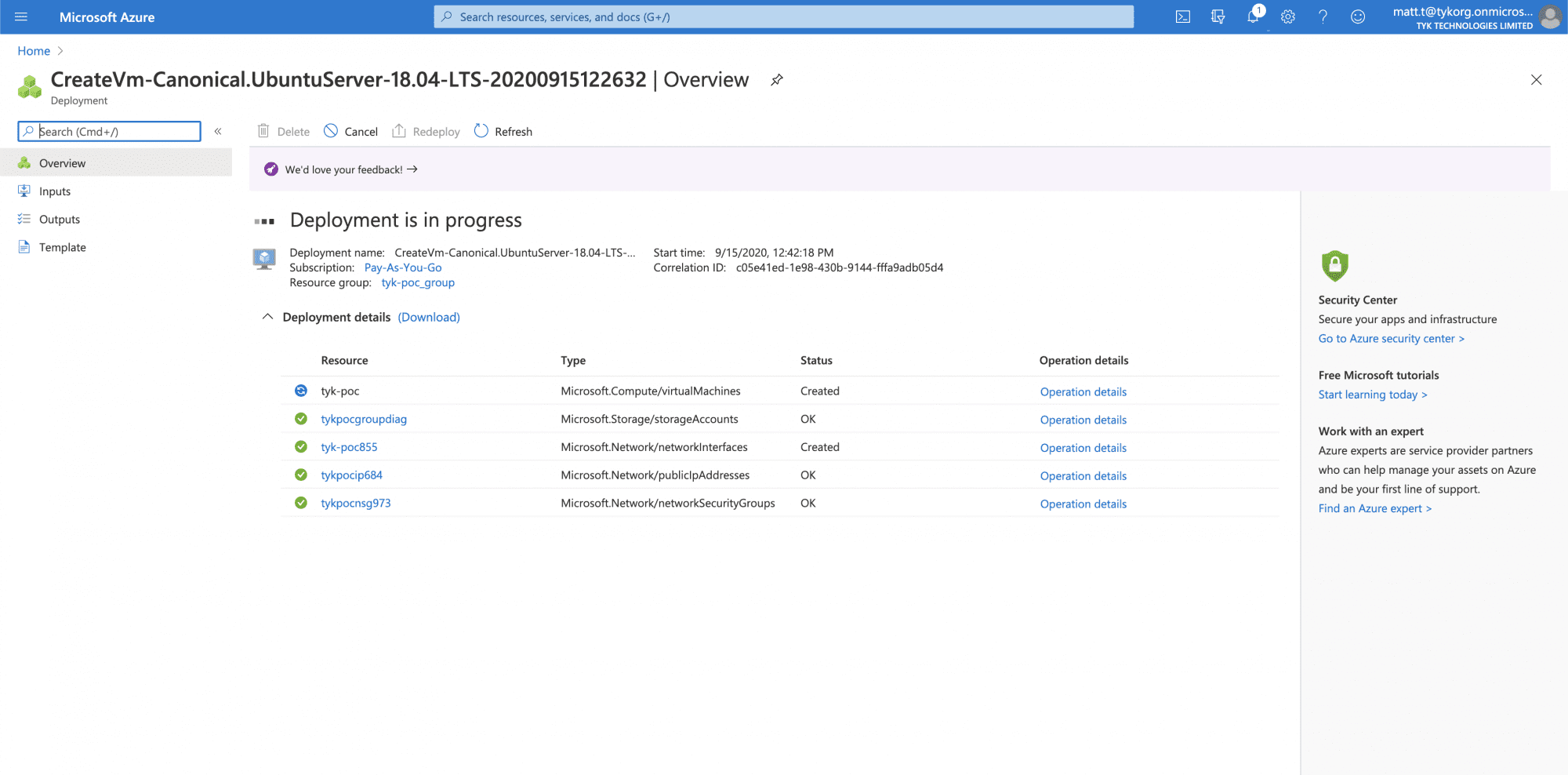 Getting started with Tyk on Microsoft Azure and Ubuntu
